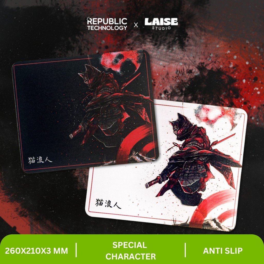 Jual Republic Technology mousepad office Cat Ronin Special Edition ...