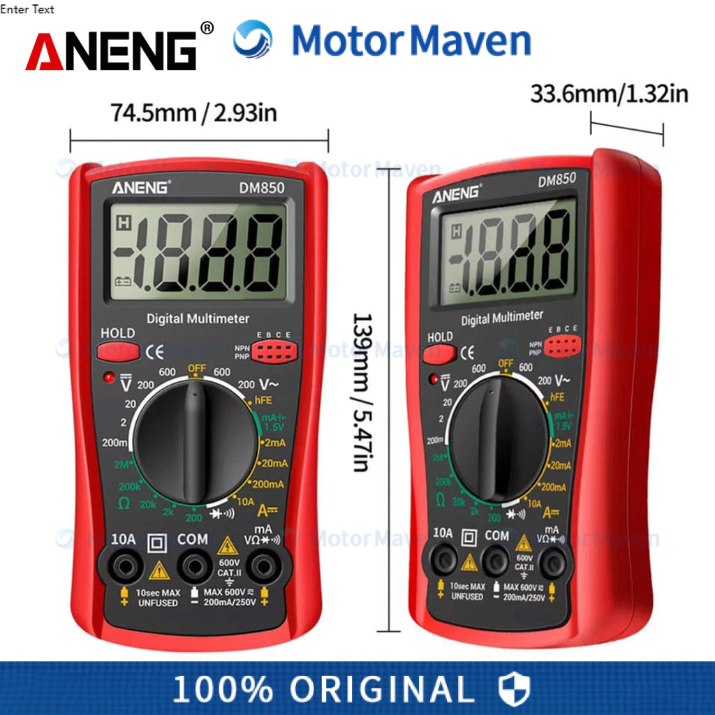 Jual Aneng DM850 Professional Digital Multimeter Auto AC/DC Votage ...
