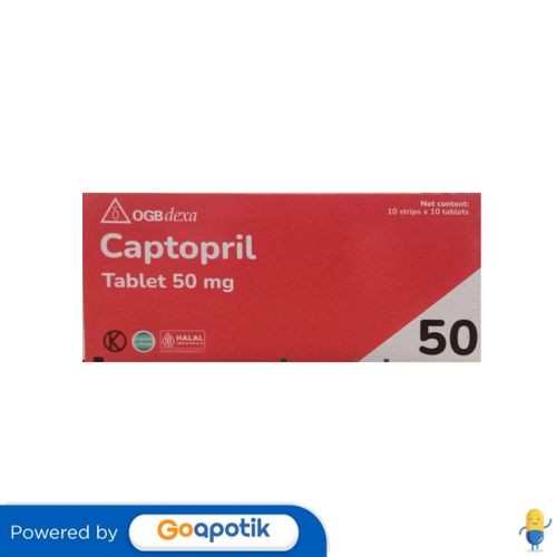 Jual Captopril Ogb Dexa Medica 50 Mg Box 100 Tablet / Hipertensi | Shopee Indonesia