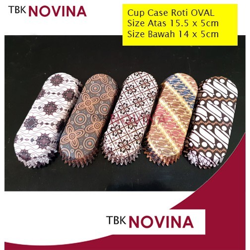 Jual Oval Cup Case Roti / Paper Cup Oval / Kertas Alas Roti Motif BATIK ...