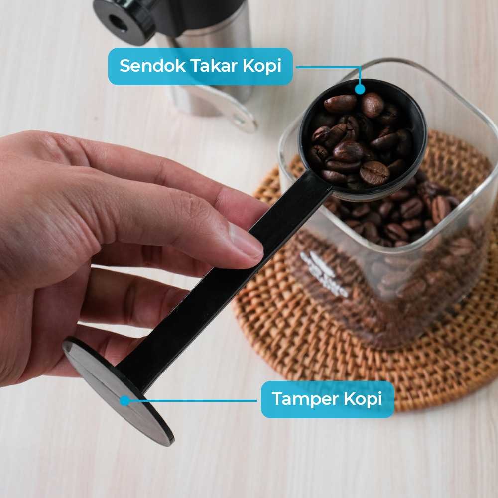 Jual One Two Cups - 2 in 1 Sendok Takar Tamper Kopi Measuring Spoon and ...