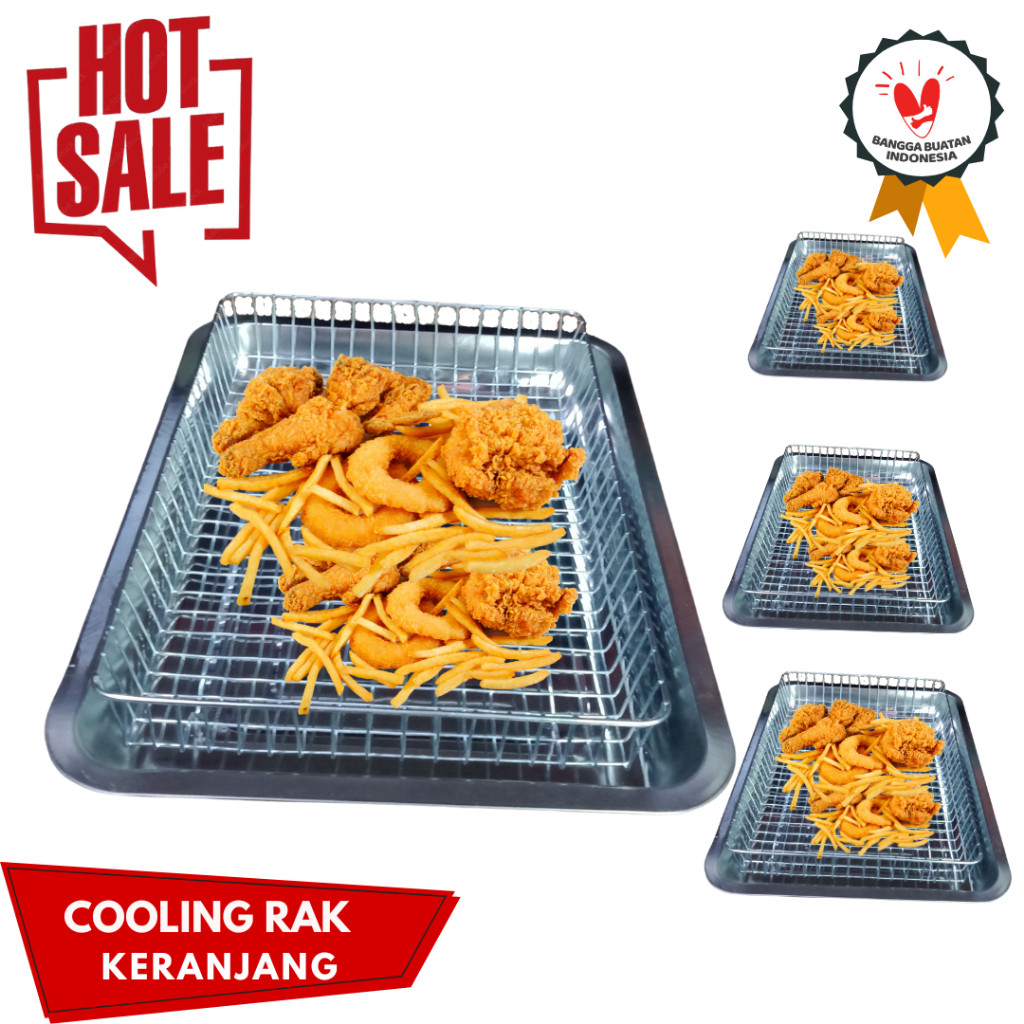 Jual Keranjang Peniris Makanan dan Nampan Baki Stainless/ Keranjang ...