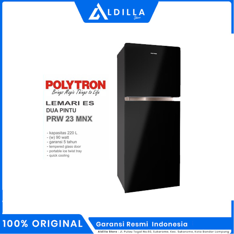 Jual Kulkas Polytron PRW 23 MNX Tempered Glass Door tanpa Bunga Es ...