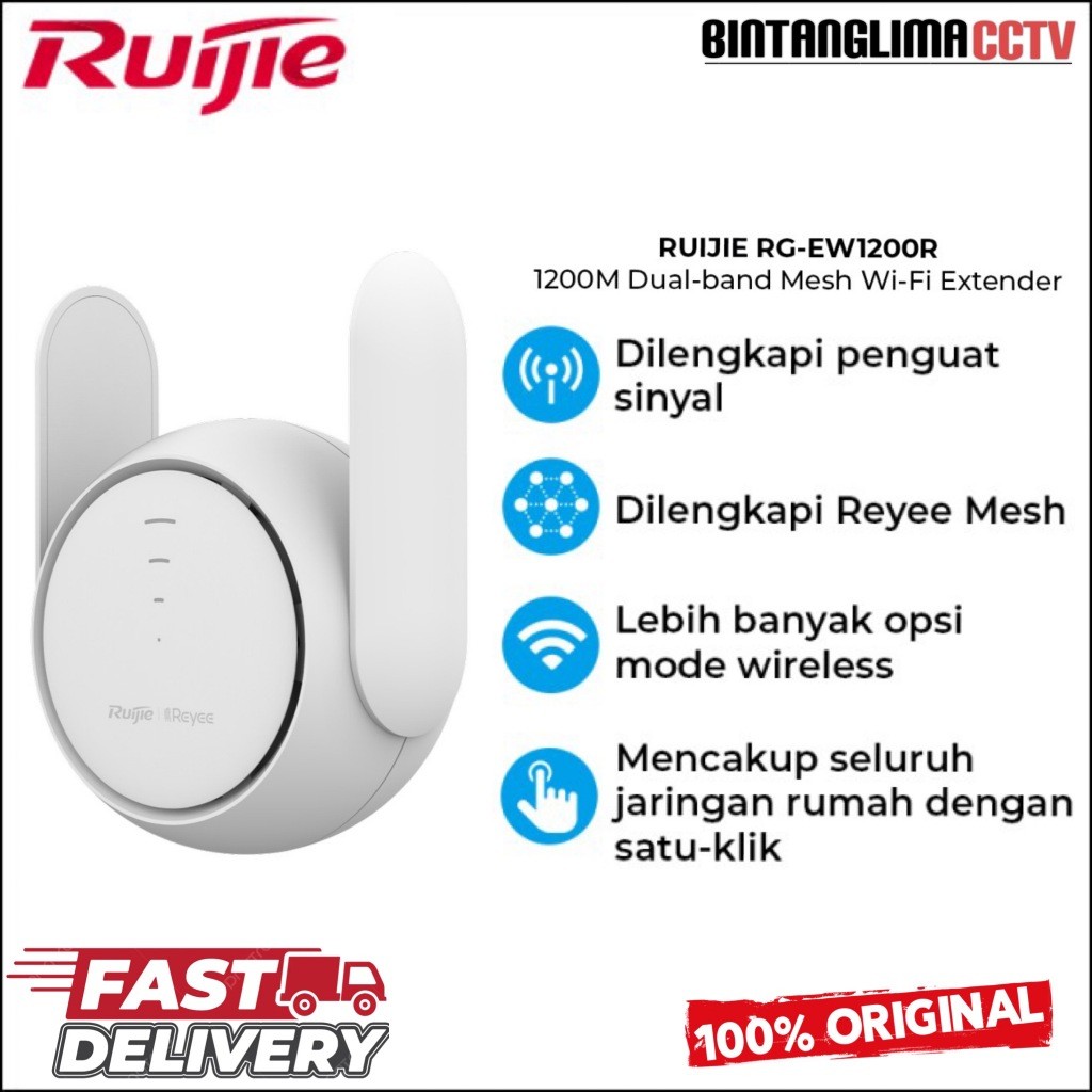 Jual Ruijie RG-EW1200R 1200M Dual band Mesh WiFi Extender | Shopee ...