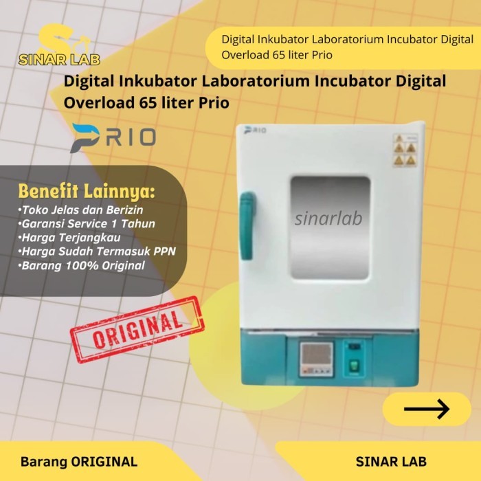 Jual Digital Inkubator Laboratorium Incubator Digital Overload 65 liter ...