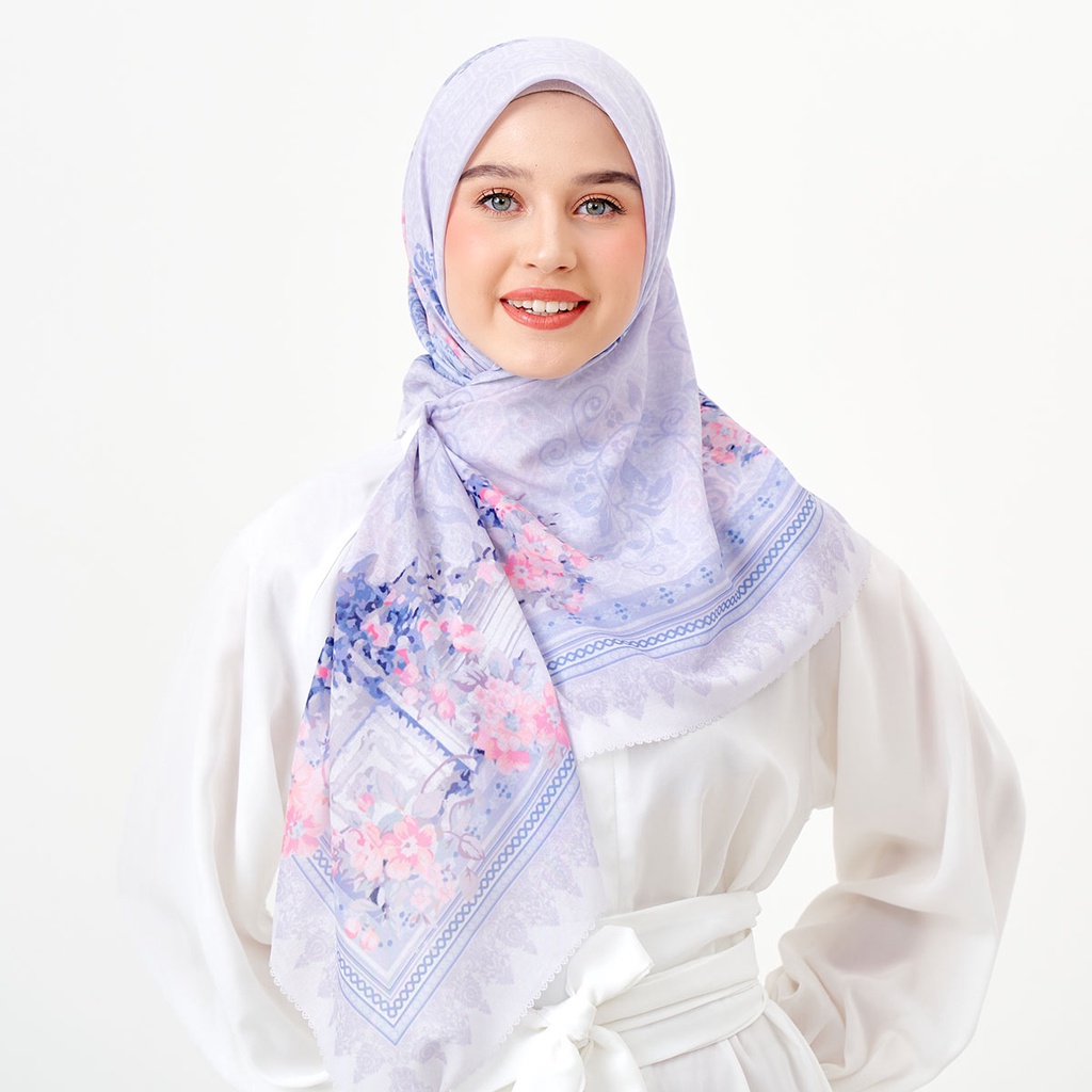 Jual Nawasana Scarf Kerudung Hijab Segi Empat Print Motif Voal Atala in ...