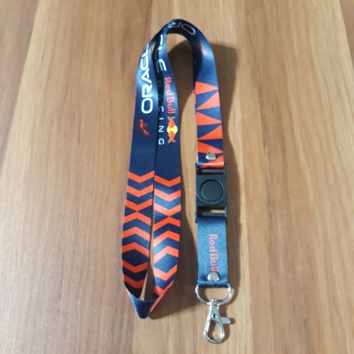 Jual Lanyard F1 Formula 1 Red Bull Racing Max Verstappen Dua Sisi ...