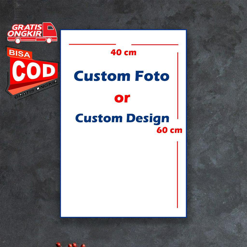Jual Cetak foto murah custom ukuran 40 x 60 frame alas kayu mdf ...