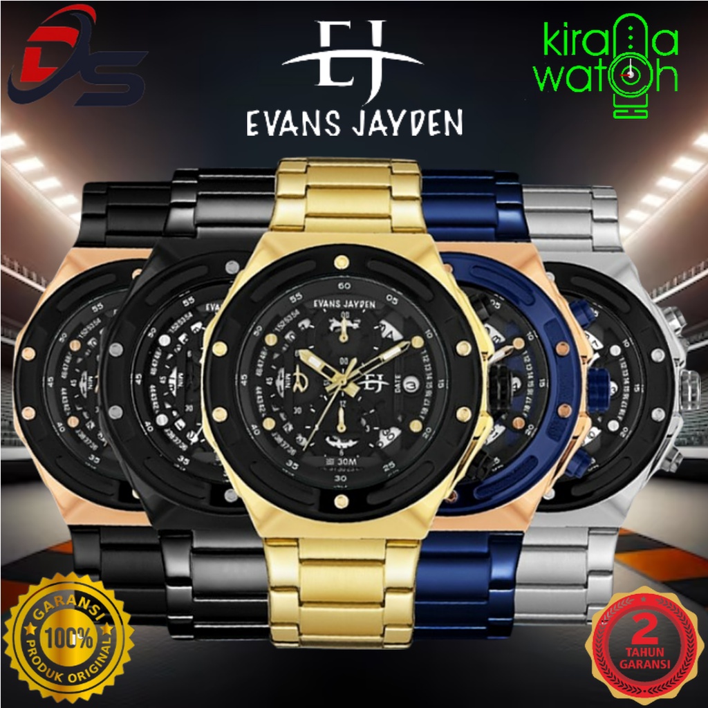 Jual Jam Tangan Pria Evans Jayden EJ9496 EV-86352 Chronograph Stainless ...