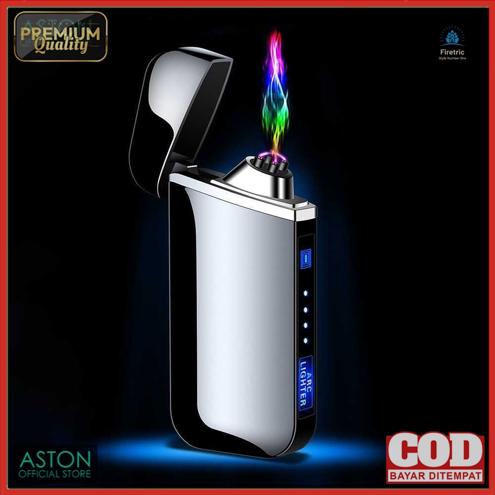 Jual Firetric Korek Api Elektrik Plasma Pulse Arc Lighter LED | Shopee ...