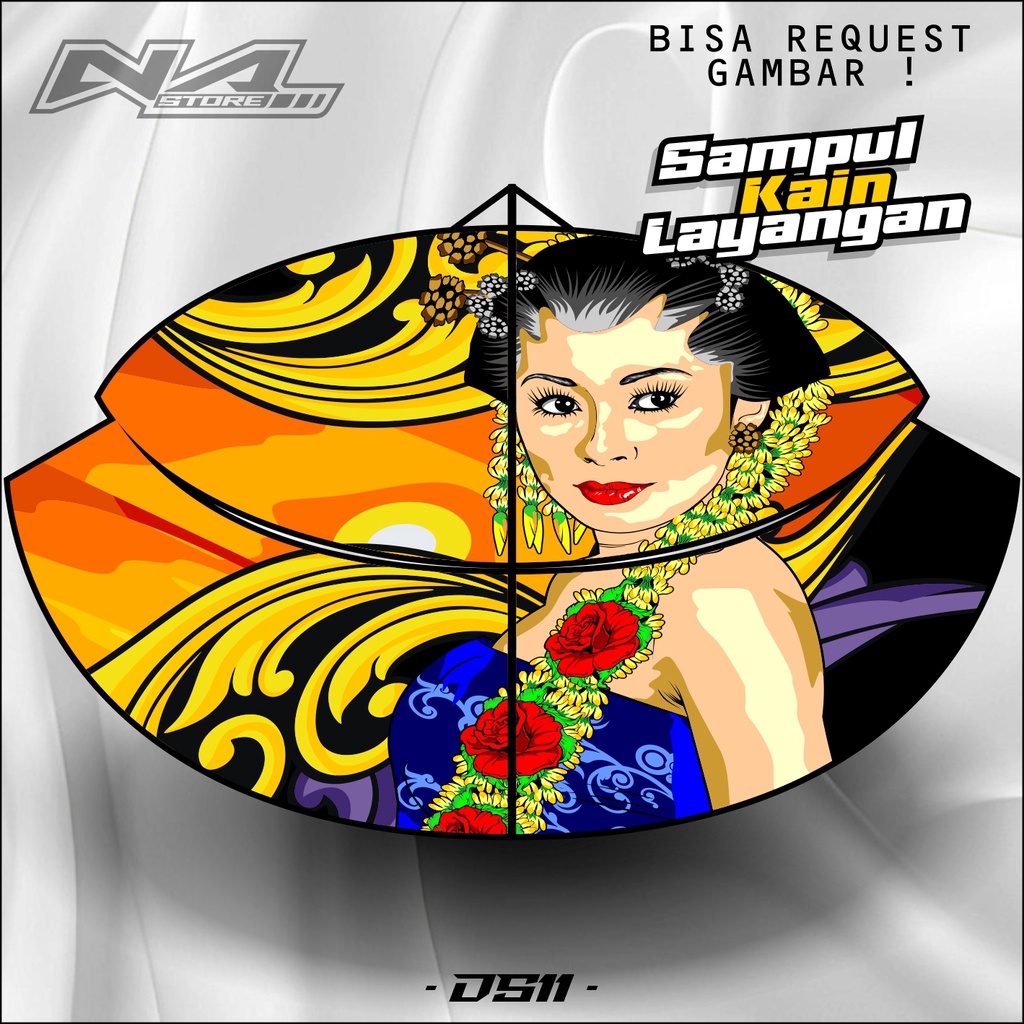 Jual Kain Layangan Motif Custom Full Printing Bahan Satin Peles High ...