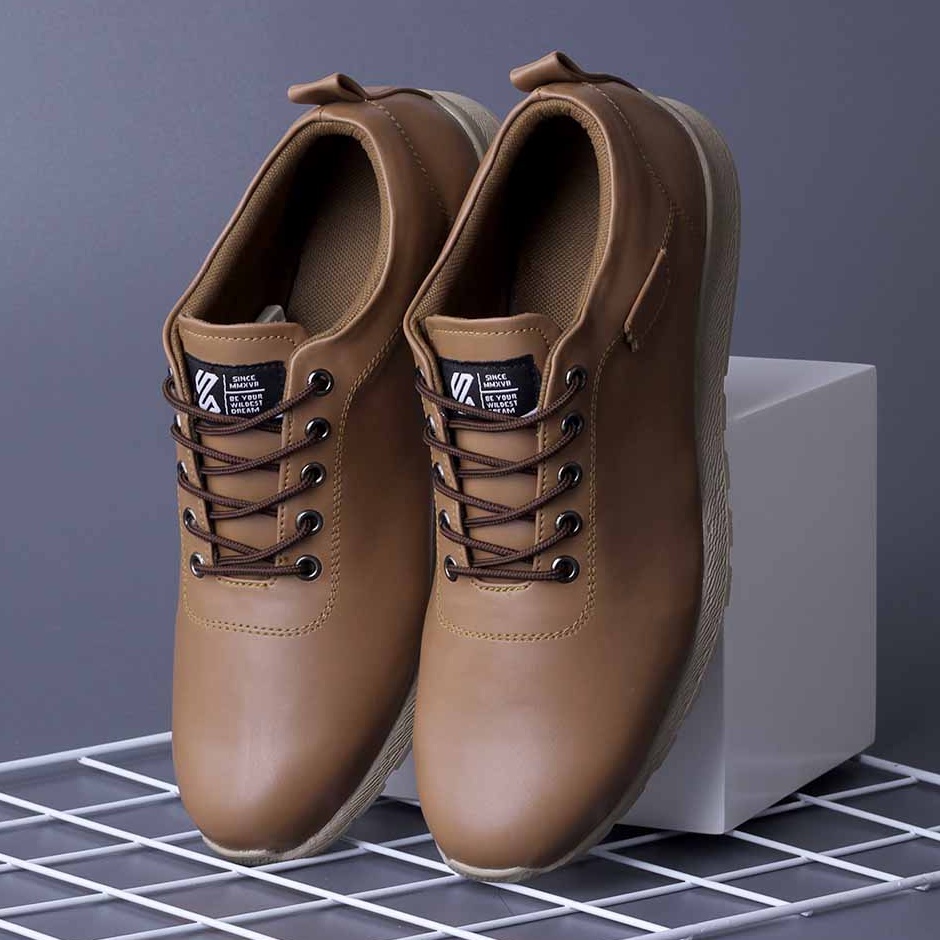 Jual MILS BROWN - Sepatu Sneakers Pria Pantofel Semi Formal Oxford ...