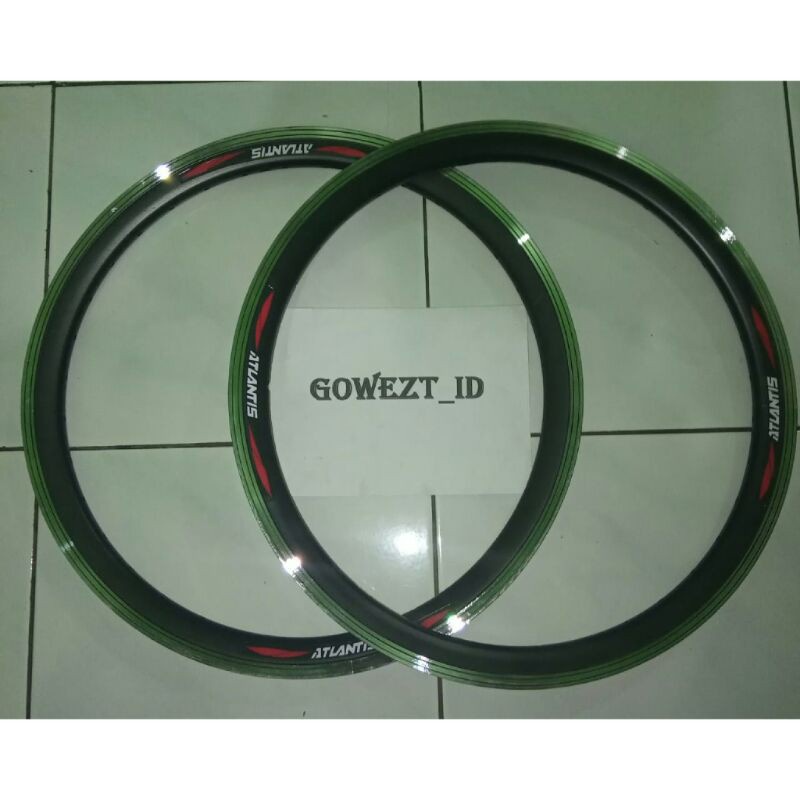 Jual Velg Rims Sepeda Ukuran 20 Alloy 36 Holes Double Wall ATLANTIS ...
