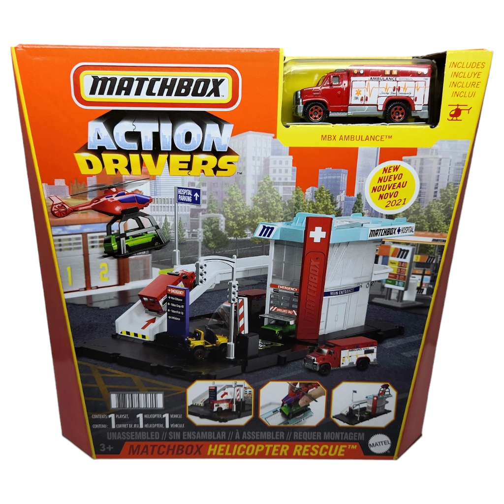 Jual Matchbox Action Driver Helicopter Rescue Set | Shopee Indonesia