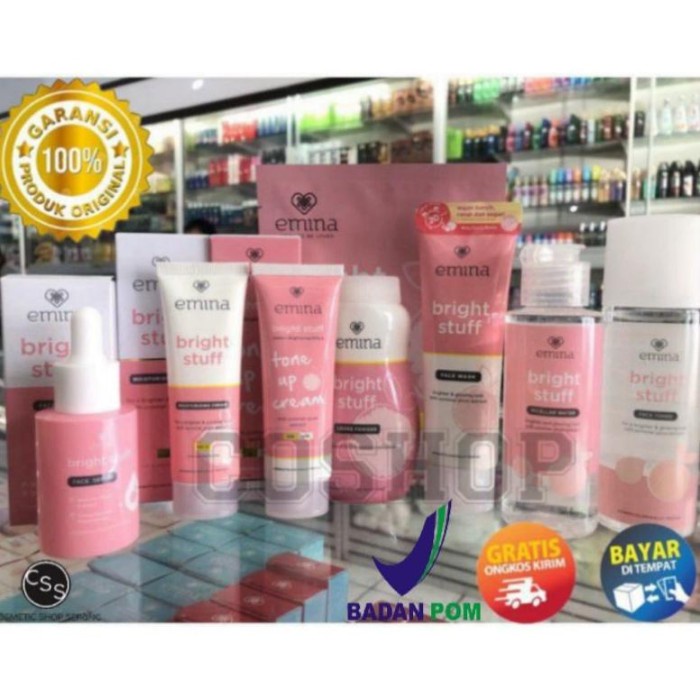 Jual Paket Emina Lengkap Bright Stuff 1 Set Skincare Remaja Perawatan ...