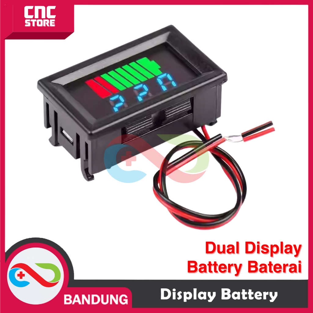 Jual DUAL DISPLAY BATTERY BATERAI CAPACITY LEVEL INDICATOR METER 12 60V | Shopee Indonesia