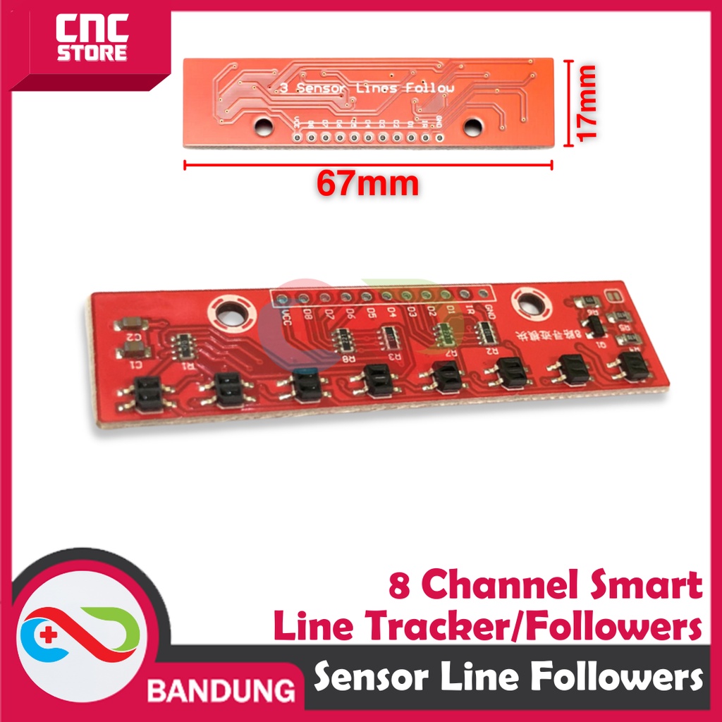 Jual SENSOR LINE TRACKING LINE FOLLOWER ROBOT 8 CHANNEL | Shopee Indonesia