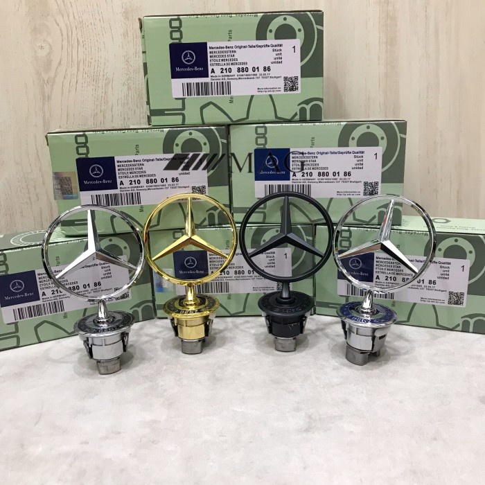 Jual Logo Kap Mesin Mercedes Benz Bintang / Emblem Hood Star Mercy ...