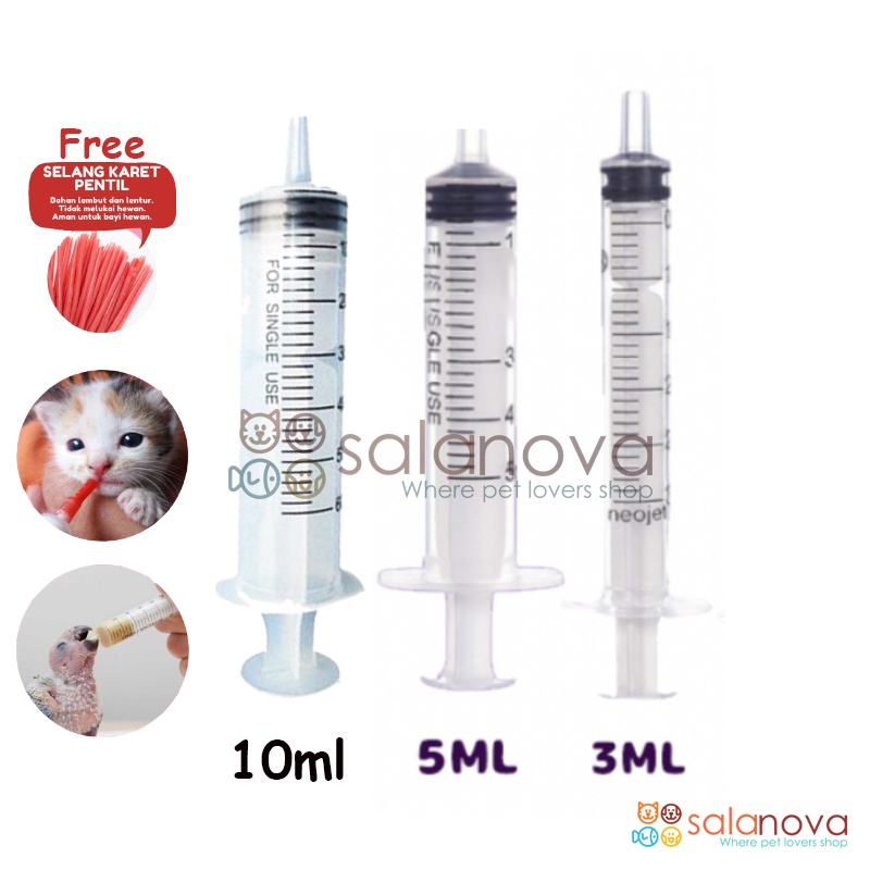 Jual Spuit Hewan Alat Bantu Minum Obat Vitamin Spet 3 / 5 / 10ml ...