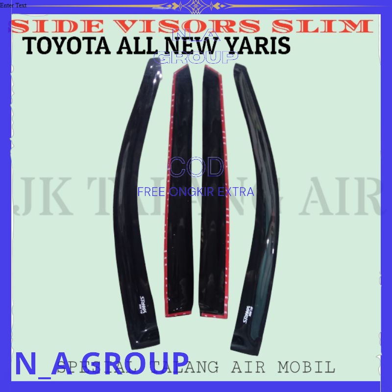 Jual Talang air mobil Toyota All New Yaris 2014-2017 Model Slim Full 3M | Shopee Indonesia
