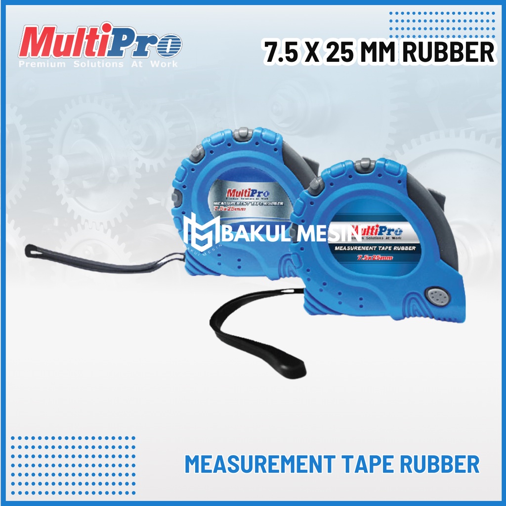 Jual MULTIPRO 7.5 X 25mm Meteran Measurement Tape Rubber BODY KARET ...