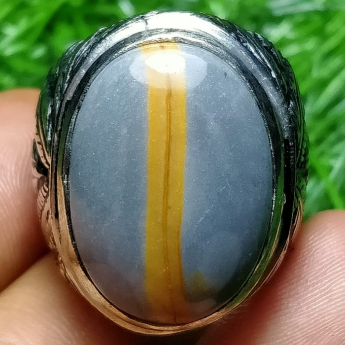 Jual Cincin Batu Akik Natural Motif Gambar Ikat Kendit Garis Lurus ...
