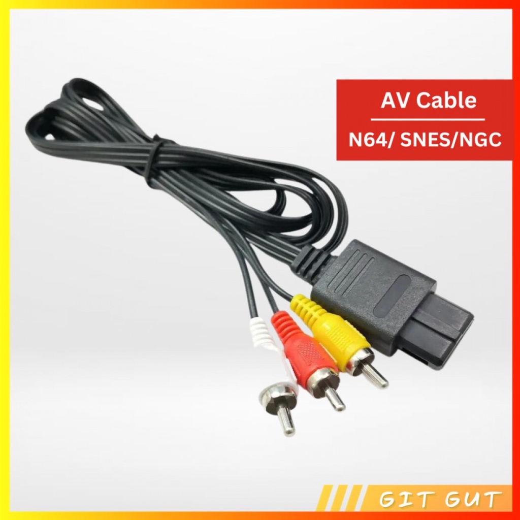 Jual Super Nintendo SNES Game Cube N64 Kabel Audio Video AV RCA Cable ...