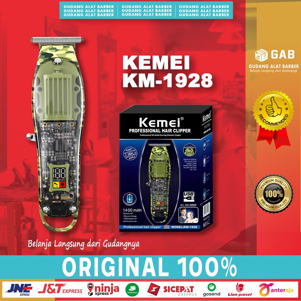 Jual 【COD】 Hair Trimmer Kemei KM 1928 Alat Cukur Elektrik Pangkas Rambut Babershop Original 6500 ...