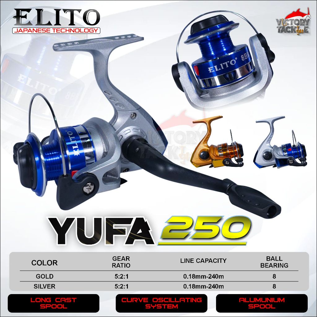 Jual EXTRA BONUS | ELITO YUFA 250 REEL ALUMINIUM SPOOL BESI MURAH ...