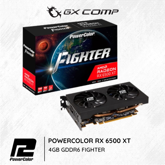 Jual POWERCOLOR FIGHTER AMD RADEON RX 6500 XT /RX 6500XT 4GB GDDR6 ...