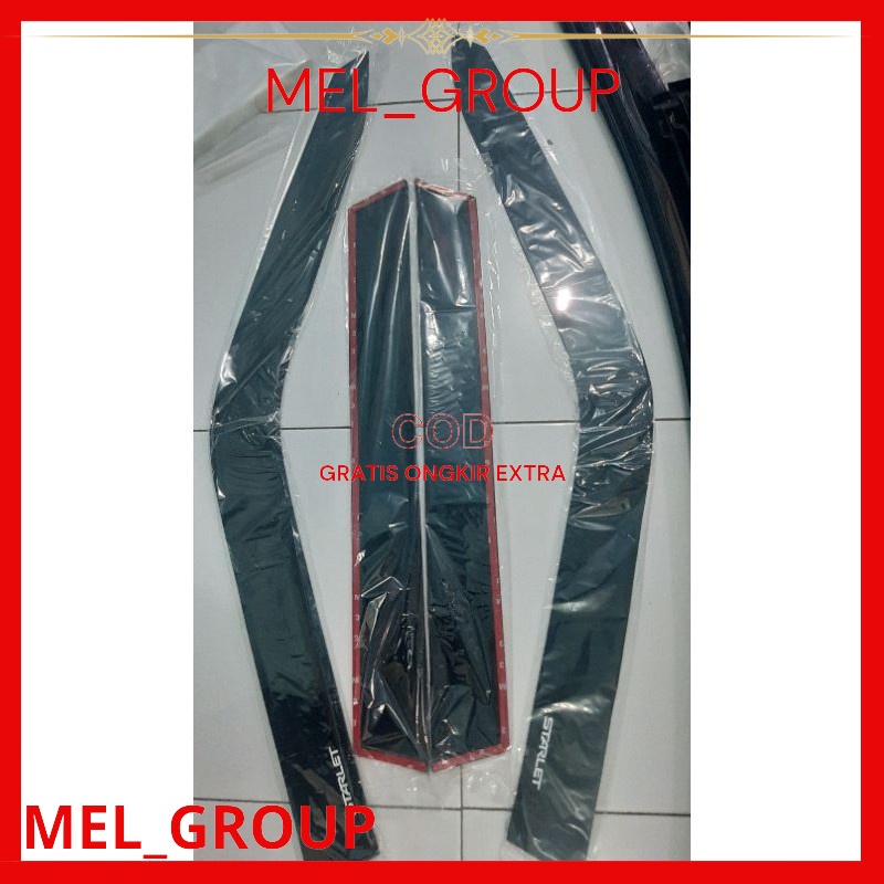 Jual Talang Air Pintu Mobil STARLET Kotak / Lama Model SLIM RATA FLAT | Shopee Indonesia