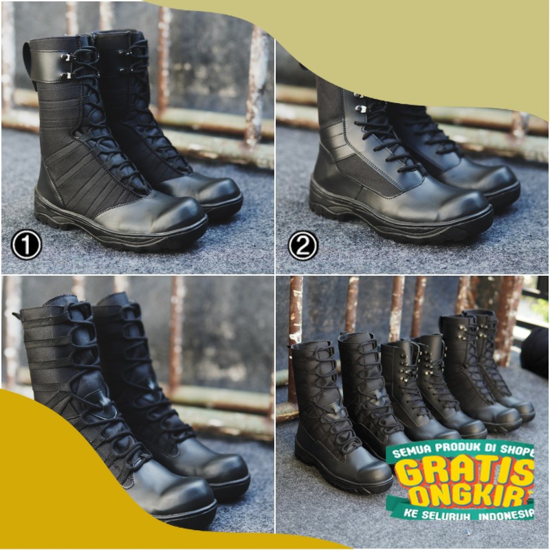 Jual Sepatu pdl ninja shinobi BLACK FORCE hitam cordura anti air ujung ...