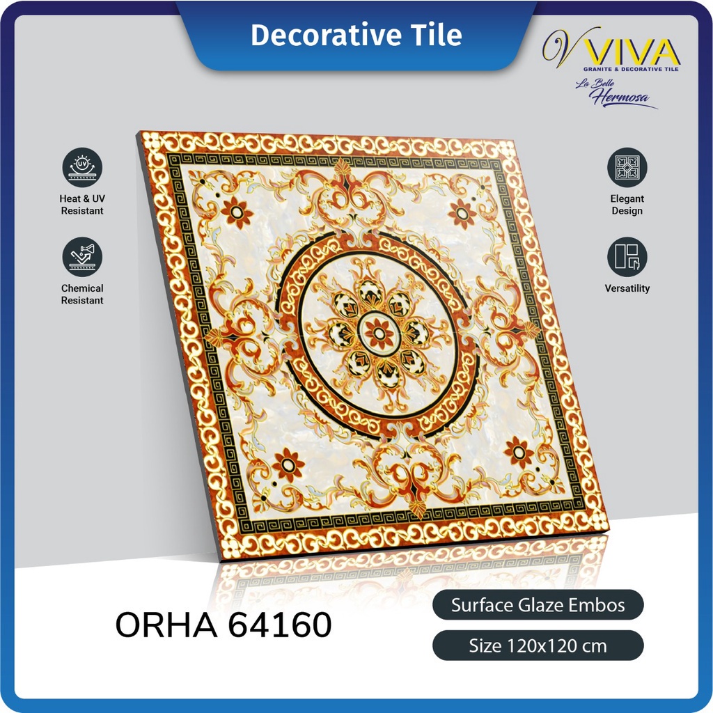 Jual Viva Granite Tile Pola Orha 64160 Uk 120x120 | Shopee Indonesia