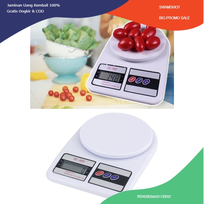 Jual Timbangan digital gram Kitchen scale Timbangan kue buah SF-400 ...