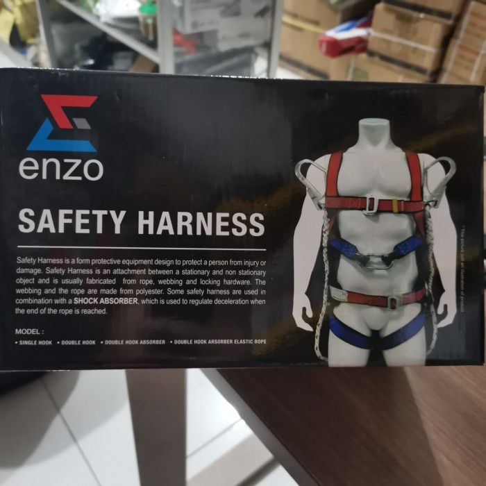 Jual Full Body harness double hook big ENZO tali rompi pengaman ...
