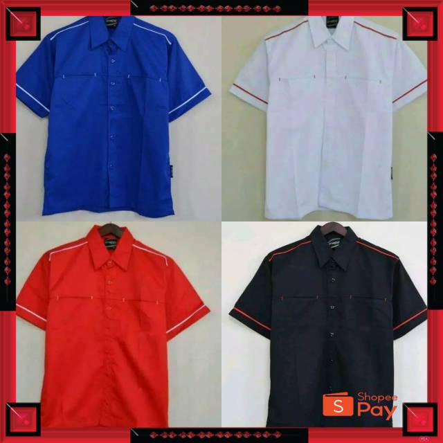Jual 12.12 SERAGAM SALE / Kemeja Seragam Promosi Baju Seragam Kerja KODE: EP01 | Shopee Indonesia