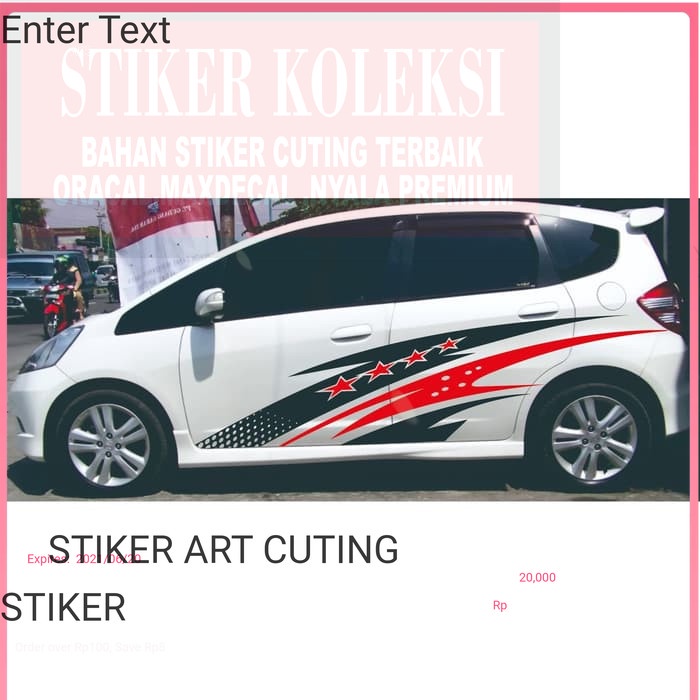 Jual stiker stickercuting stikermobil stiker lis terbaik keren simple ...