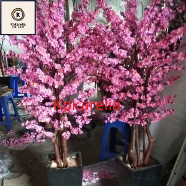 Jual Pohon sakura bunga plastik artificial/BUNGA SAKURA/BUNGA HIAS ...