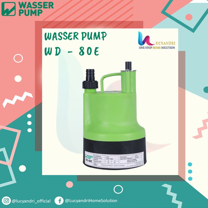 Jual WASSER Submersible Pump WD 80 E Pompa Celup Kolam Pompa Air ...