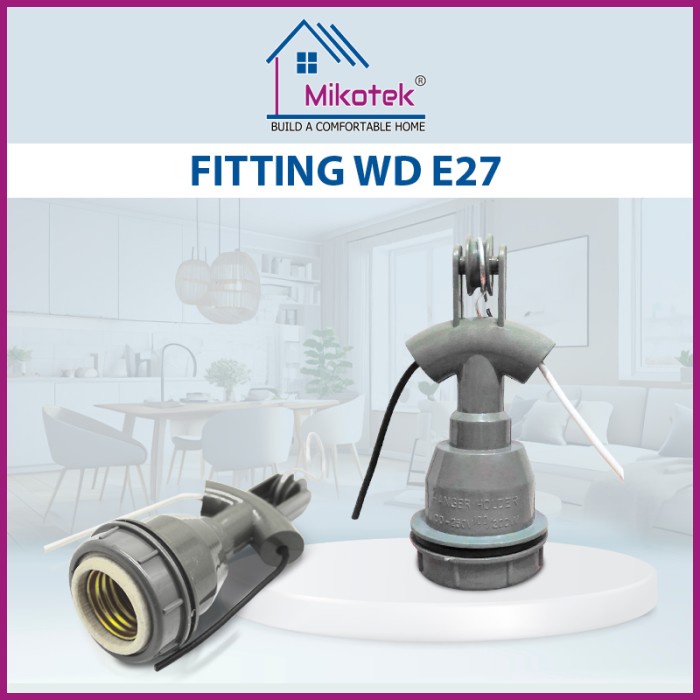 Jual Fitting lampu Gantung Mikotek / Fitting WD E27 MT-7227 SNI | Shopee Indonesia
