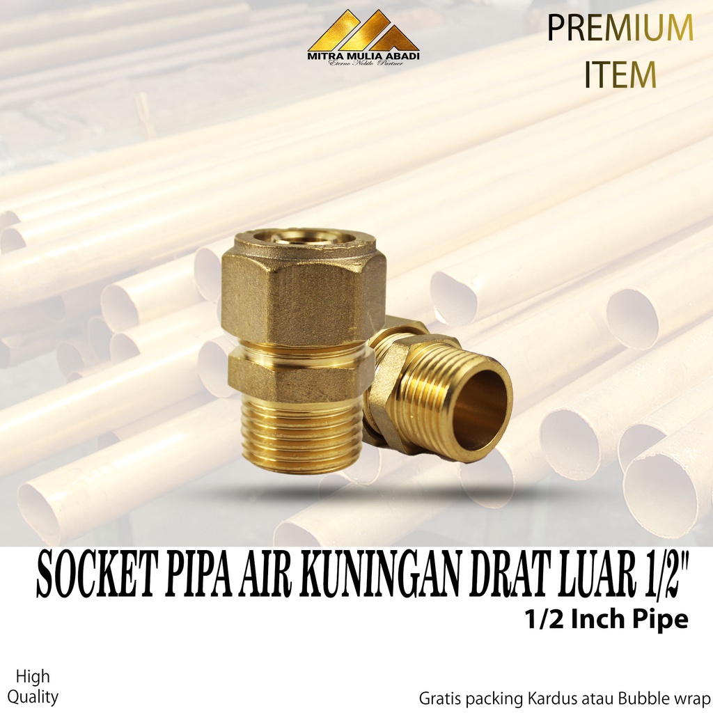 Jual Socket Soket Sambungan Pipa / Socket Pipa Air Panas Kuningan Drat ...