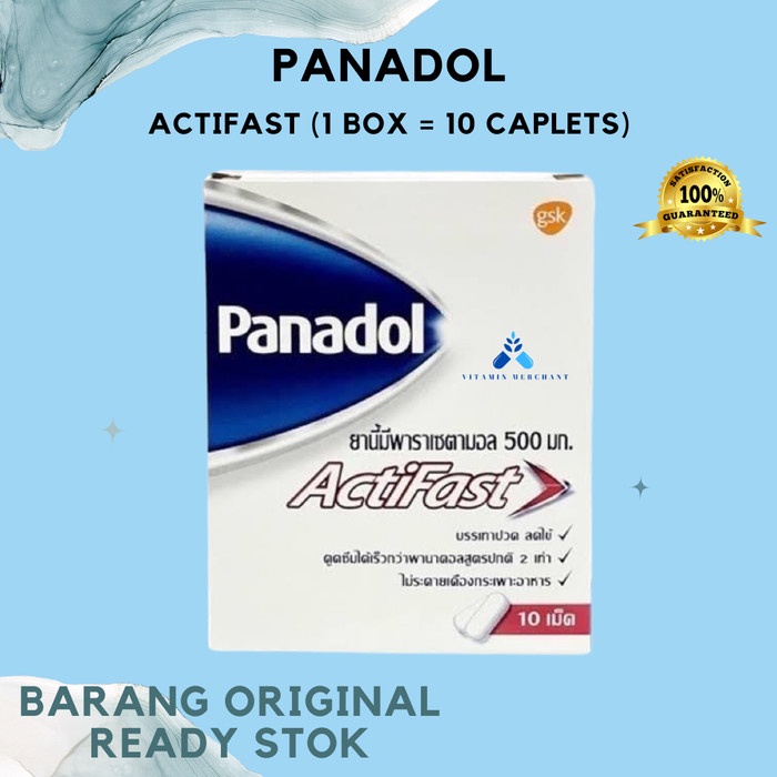 Jual [IMPORT THAILAND] PANADOL ActiFast (1 Box = 10 Caplets) | Shopee ...