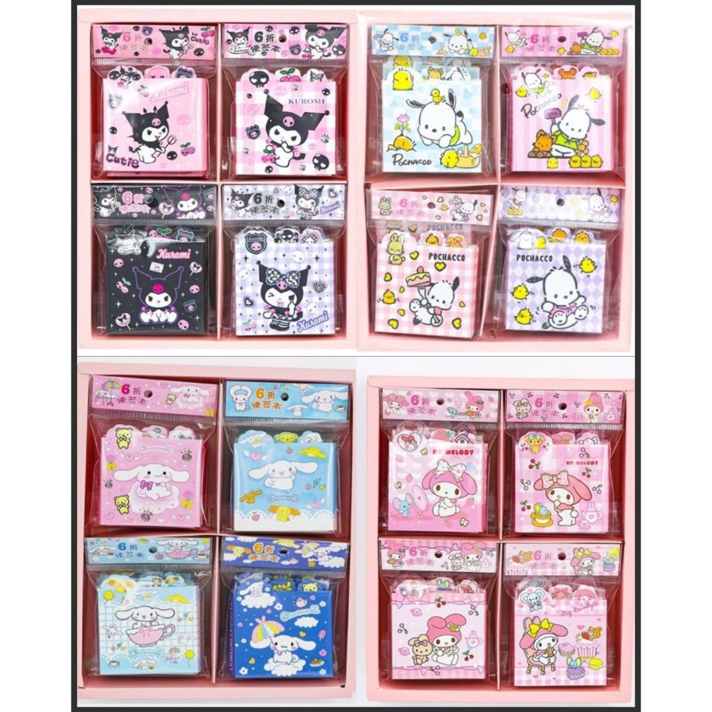 Jual 72 Lembar Buku Sticky Notes Book Memo Tempel Lucu Mini Sanrio ...
