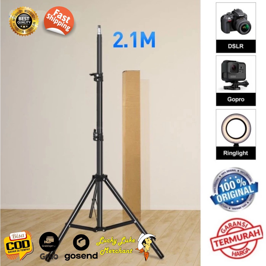 Jual Tripod Besi Lightstand Penyangga Handphone Camera Ring Light Stand ...