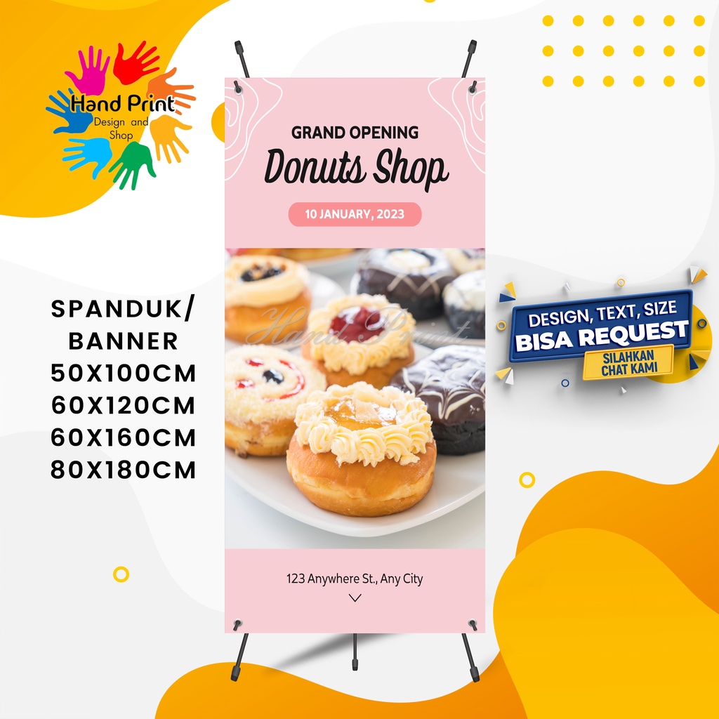 Jual Cetak Spanduk Banner Jualan Donat Sweet Donuts Makanan Spanduk ...