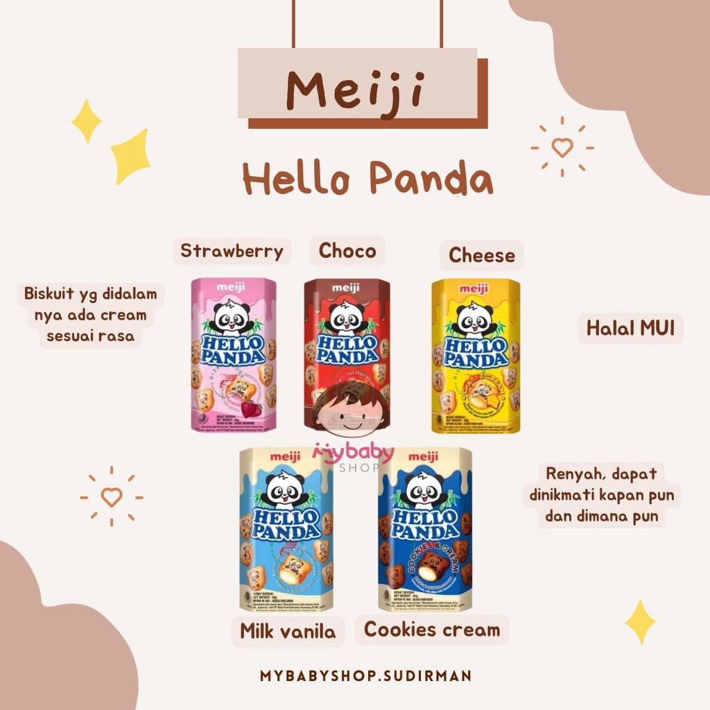 Jual Meiji HELLO PANDA Biskuit isi 45g | Shopee Indonesia
