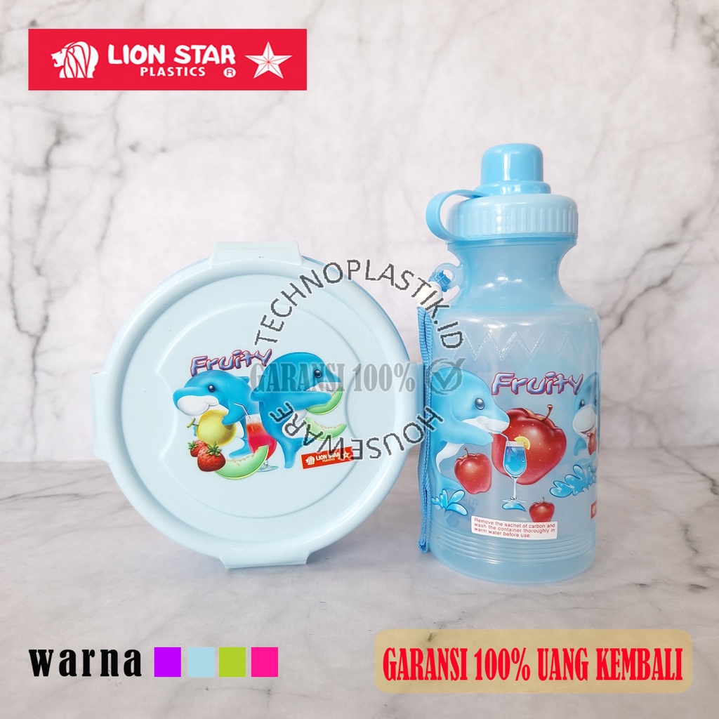 Jual LION STAR Paket Hemat Box Klip To Keep 500Ml Dan Squiss Bottle 500 ...