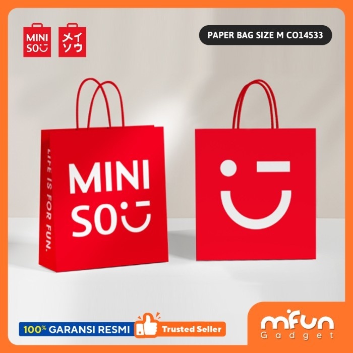 Jual Miniso Paper Bag RED Original | Shopee Indonesia