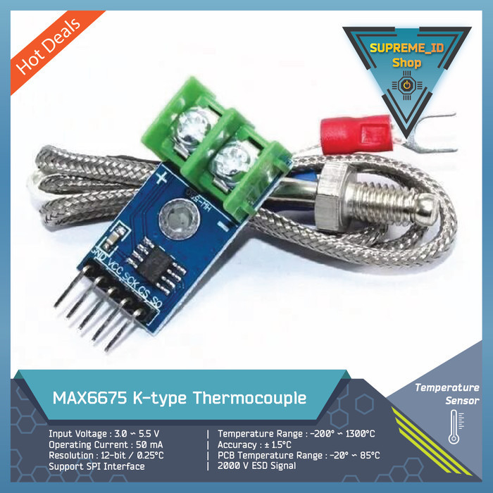 Jual MAX6675 K-type Thermocouple Temperature | Shopee Indonesia