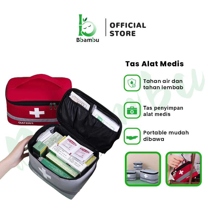Jual Bbambu First Aid Kit Medicine Strong Bag Fortable Medical Kit ...